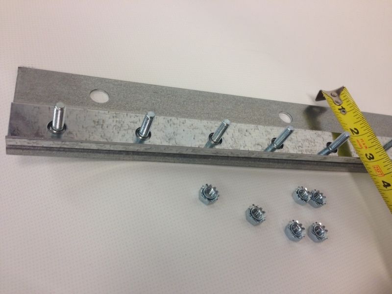 Stainless Face Mount Strip Door Hardware - 3' Section - Includes Lock ...