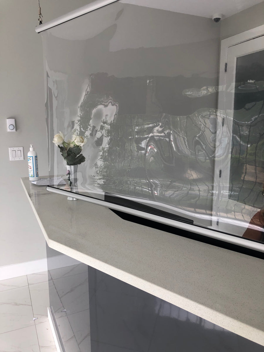 Clear Guard 40 mil PVC Suspended Separation Screen – Stripcurtainscanada